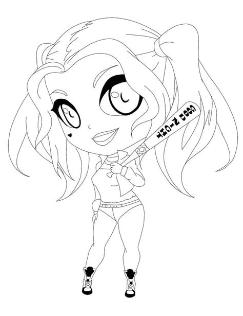Coloriage Dessin De Harley Quinn Télécharger Et Imprimer Gratuit Sur