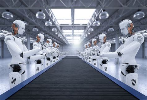 Robot Assemble Line Stock Image Image Of Conveyor Cybernetic 109304135