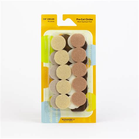 Pre Cut Merino Wool 78 Circles 48 Pieces Brown Stitch By Stitch