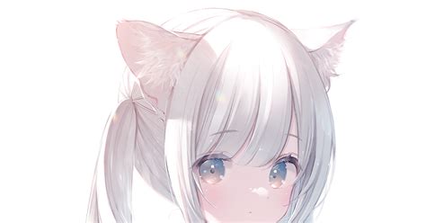 女の子 白猫ちゃん みやしろのイラスト Pixiv