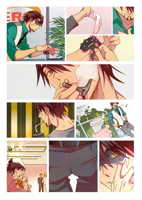 anime storyboard with multiple scenes and characters