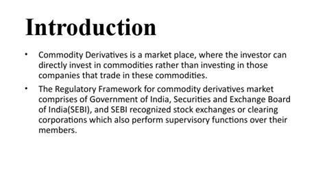 Commodity Derivatives Intro Pdf Finance And Money Management