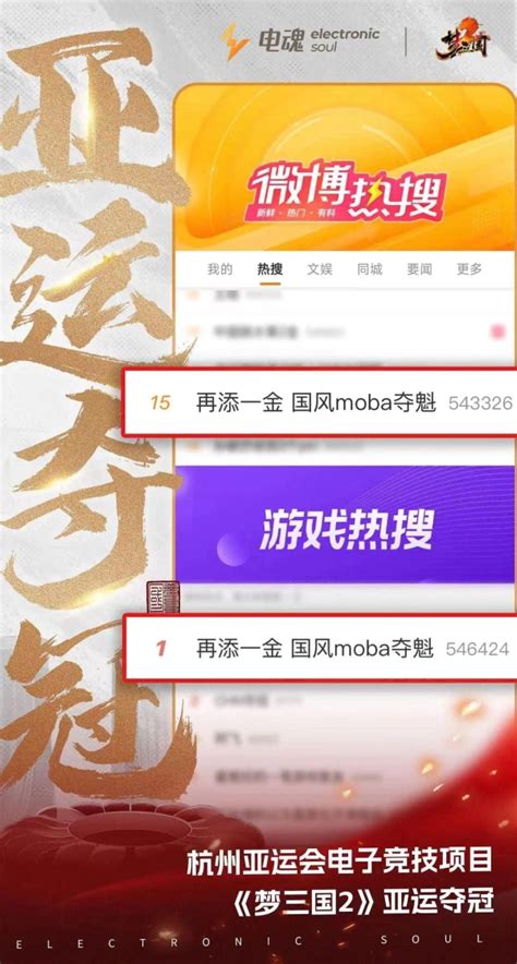 以亚运金牌献礼国庆 电魂网络《梦三国2》引领国风电竞风潮tom资讯