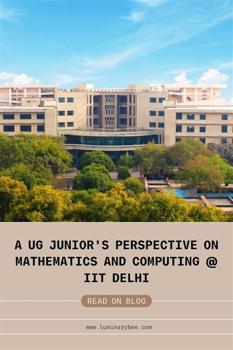 A Ug Juniors Perspective On Mathematics And Computing Iit Delhi In
