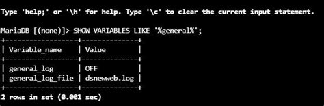 MariaDB MySQL 로그 설정방법