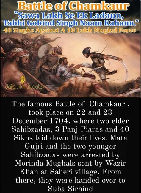 Battle Of Chamkaur Guru Pics Guru Quotes Lincoln Quotes