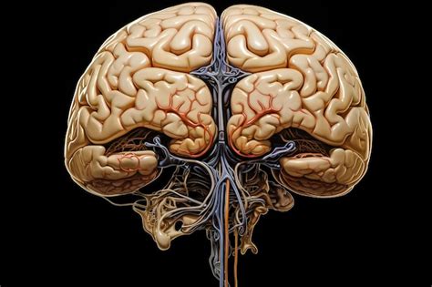 Premium Photo Human Brain Inside Head Science Art Black Background
