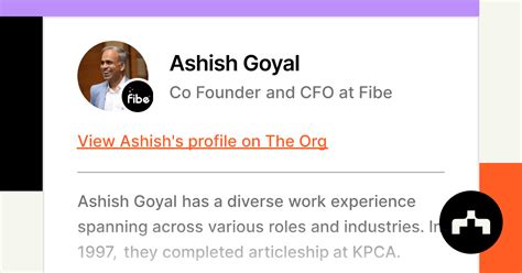 ashish goyal co founder and cfo at fibe the org