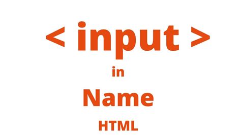 name attribute input tag in html input tag with name attribute name