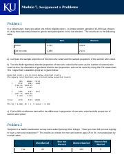 Bsan706 M7 Assignment 2 Problems Pdf Module 7 Assignment 2 Problems