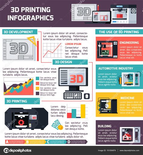 3d Printing Orthogonal Infographics Stock Vector By ©macrovector 151054974