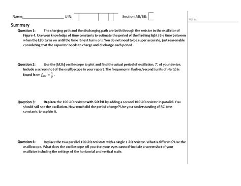 Lab Lab Covering Topics Of Ohms Law And Basics Of ECE This Homework Has Notes