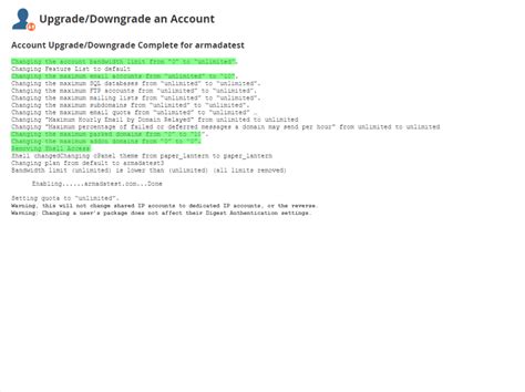 Upgrading And Downgrading Cpanel Accounts In Whm Hostarmada