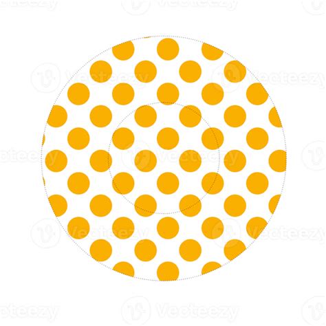 Round Icon With Orange Dots Pattern 27148962 Png