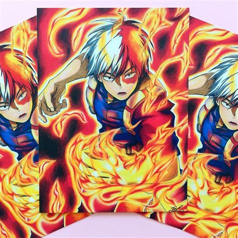 Todoroki Drawing Etsy