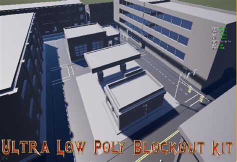 Ultra Low Poly Blockout Kit Unreal Engine VR Mobile Ready By StormRendStudio
