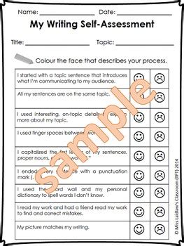 Self Assessments Checklists Reading Writing Speaking Listening