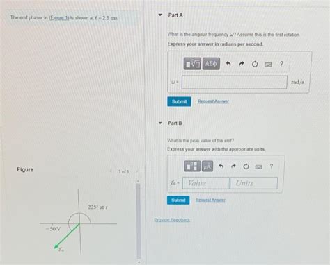 Solved The Emf Phasor In Figure Is Shown At T Ms Chegg