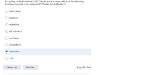 Solved According To The Dunham 1962 Classification Scheme