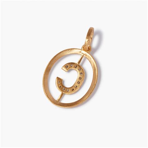 Initials 18kt Yellow Gold Diamond C Pendant Annoushka Us