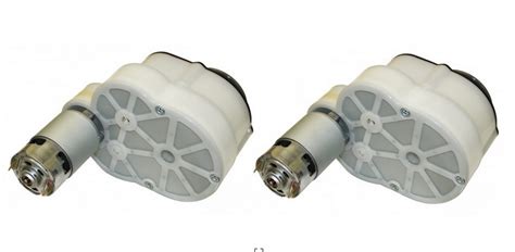 Pair Of Replacement Motor And Gearbox Units For Peg Perego Rzr Polaris Ranger Green Shadow 24v