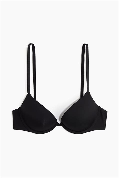 Microfiber Super Push Up Bra Black Ladies Handm Us