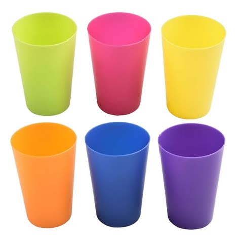 Acdanc Colourful Plastic Cups Reusable Tumblers Cups Unbreakable