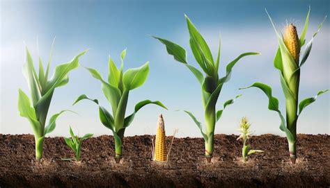 This Educational Image Showcases The Different Growth Stages Of Corn