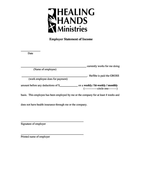 Template No Income Letter Sample