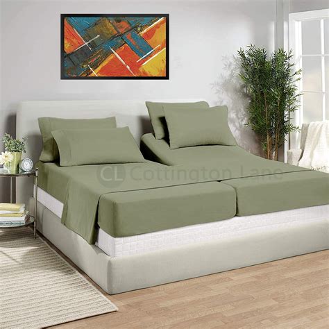 Split California King Sheets Sets For Adjustable Beds 100