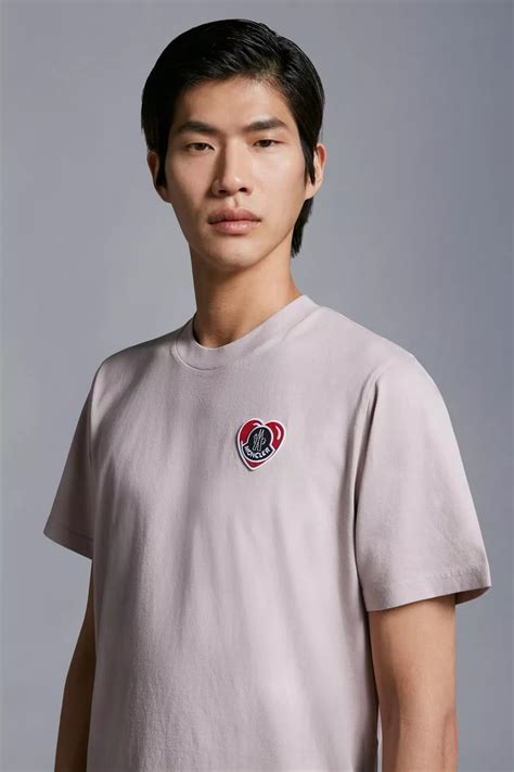 Pink Heart Logo T Shirt Polos And T Shirts For Men Moncler De
