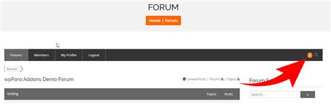 Shortcode For Message Notification Icon WpForo Private Messages