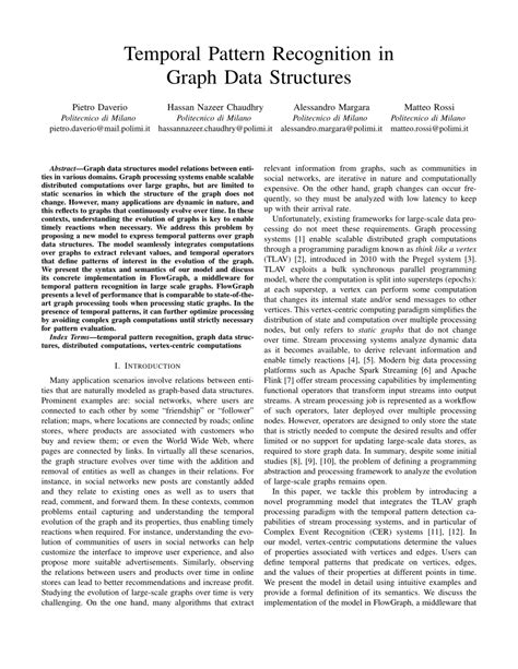 Pdf Temporal Pattern Recognition In Graph Data Structures