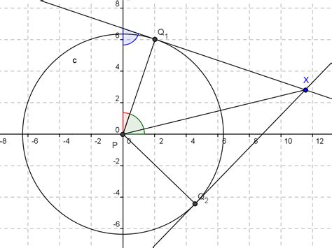 Calculus Get Angle To Tangent That Intersects Point Mathematics