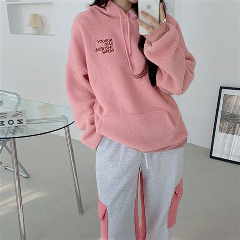 드까 노바 뽀글이 오버핏 양털후드티