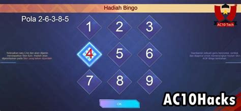 Pola Bingo Transformer Dan Kof Event Ml Terbaru 2024