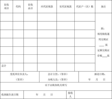 委托代征税款报告表 word文档在线阅读与下载 无忧文档
