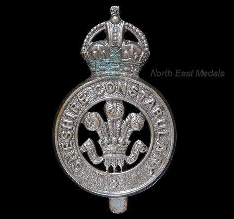 Pre1953 Cheshire Constabulary Police Cap Badge British Badges And Medals