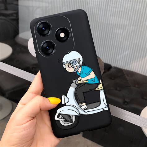 Tecno Spark 10 10c 2023 Cute Astronauta Leche Patrón De Vaca Caramelo Color Suave Silicona Tpu