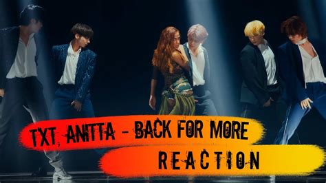 РЕАКЦИЯ НА TXT 투모로우바이투게더 Anitta Back for More YouTube