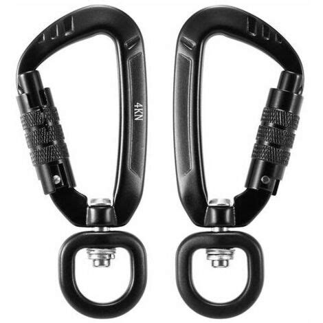 Mousqueton Rotatif A Kn Pcs Noir