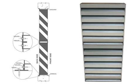 Airmaster Acoustic Louver Sand Trap Louver Damper Hvac Parts