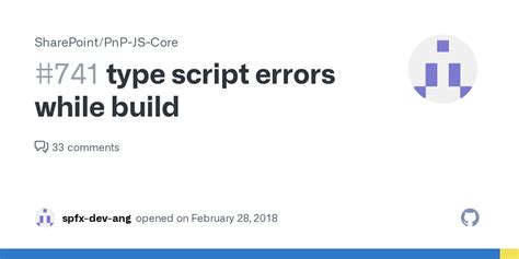 Type Script Errors While Build · Issue 741 · Sharepoint Pnp Js Core