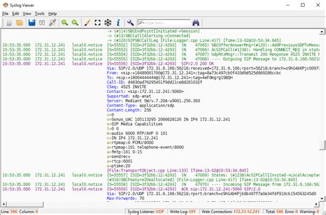 Viewing Syslog Messages