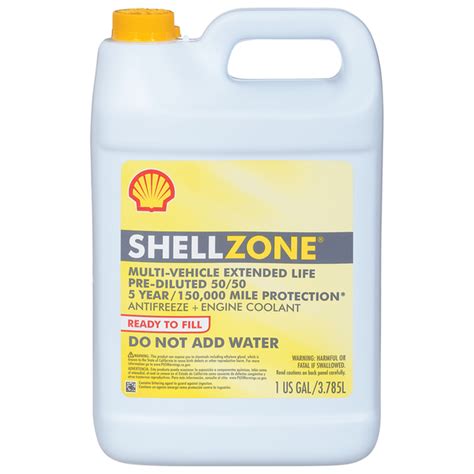 Shellzone Antifreeze Engine Coolant Pre Diluted 5050 Multi Vehicle