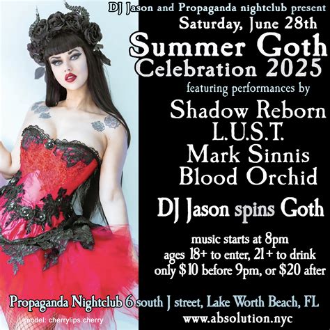 Summer Goth Celebration 2025 Update Absolution Nyc