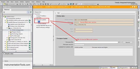 How To Update The Firmware Version Of Your Plc Tia Portal