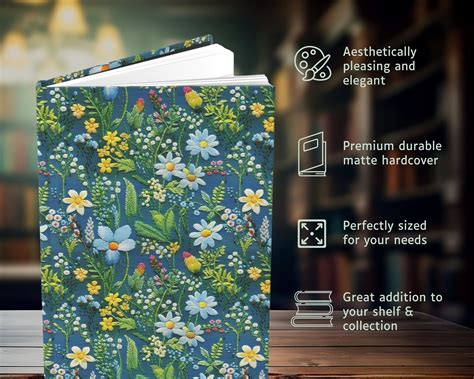 Lagoon Meadow Wildflower Journal Whimsical Flowers Pretty Notebook