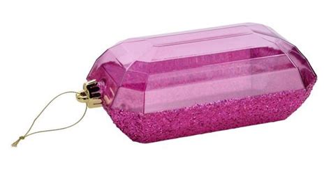 8 Laser Glitter Rectangle Gem Ornament Fuchsia Xj5531hf The