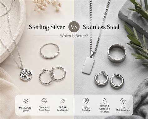 Sterling Silver Vs Stainless Steel Which Is Better Amorella